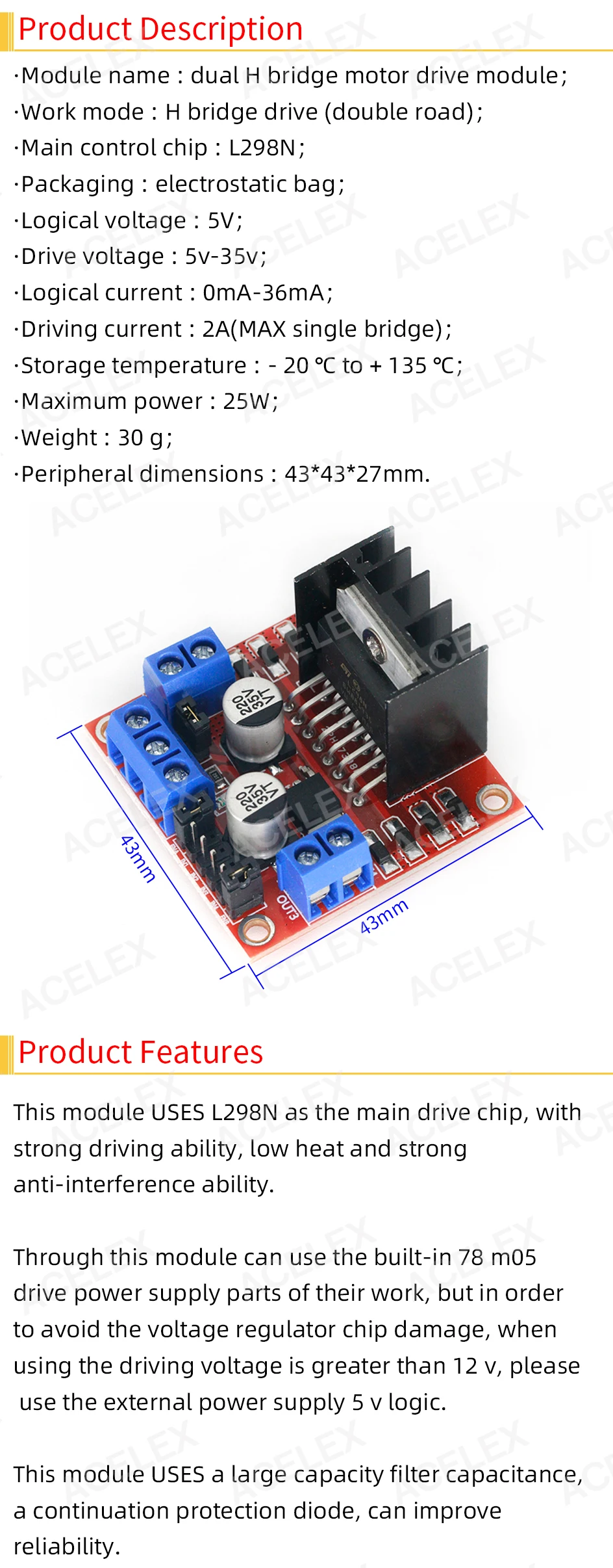 Arduino L298N DATASHEET PDF, 44% OFF