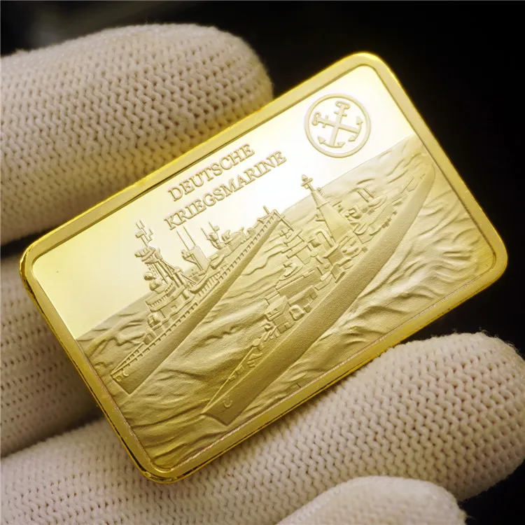 German Warship Gold Plated Bar Deutsche Panzerdivision Replica Gold ...