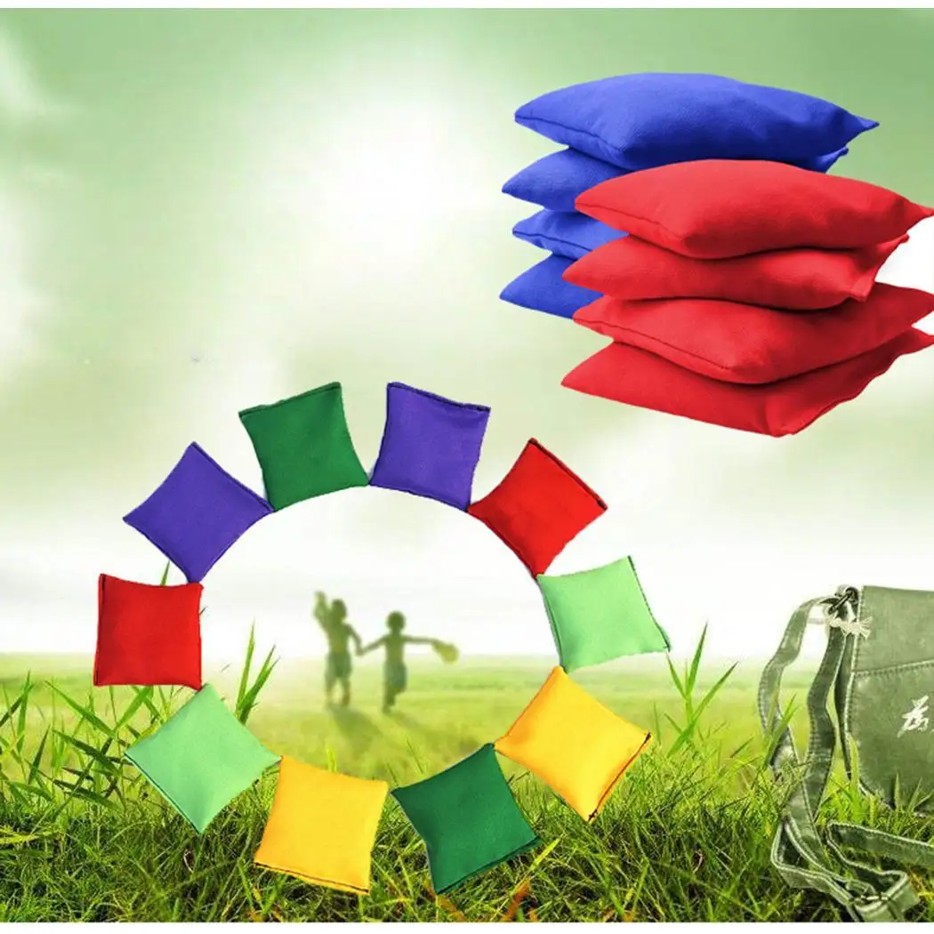 8Pcs Dual Layer Square Game Small Sandbag Casual, Outdoor Kids Throwing ...