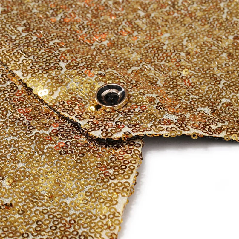 Vin rouge - Gilet De Costume À Paillettes Dorées Brillantes Pour Homme ...