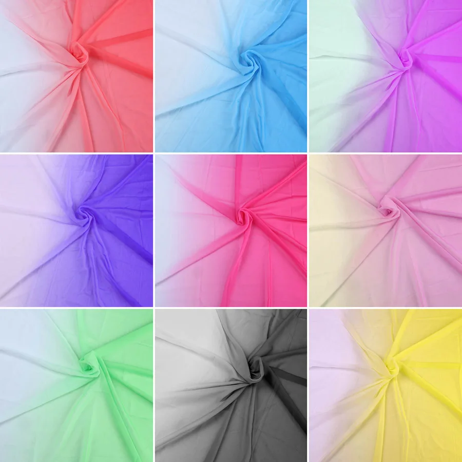 Ombre-Gradient-Color-Shade-Fabric-100D-Chiffon-Draped-Fabric-for ...