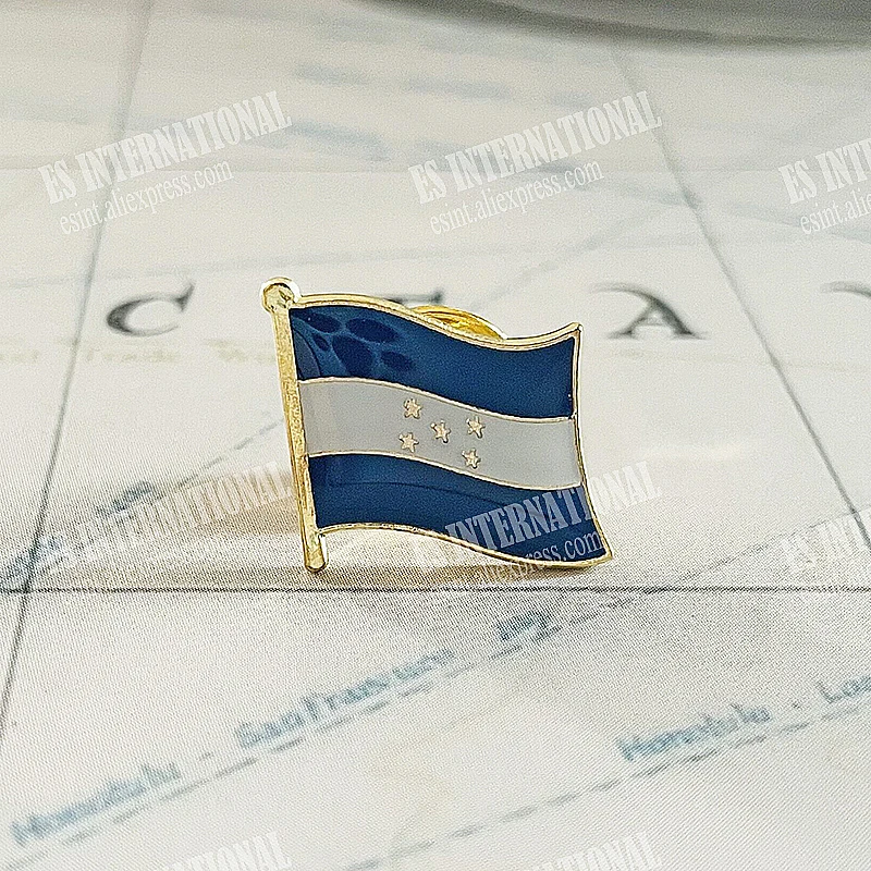 Honduras-National-Flag-Lapel-Pins-Crystal-Epoxy-Metal-Enamel-Badge ...