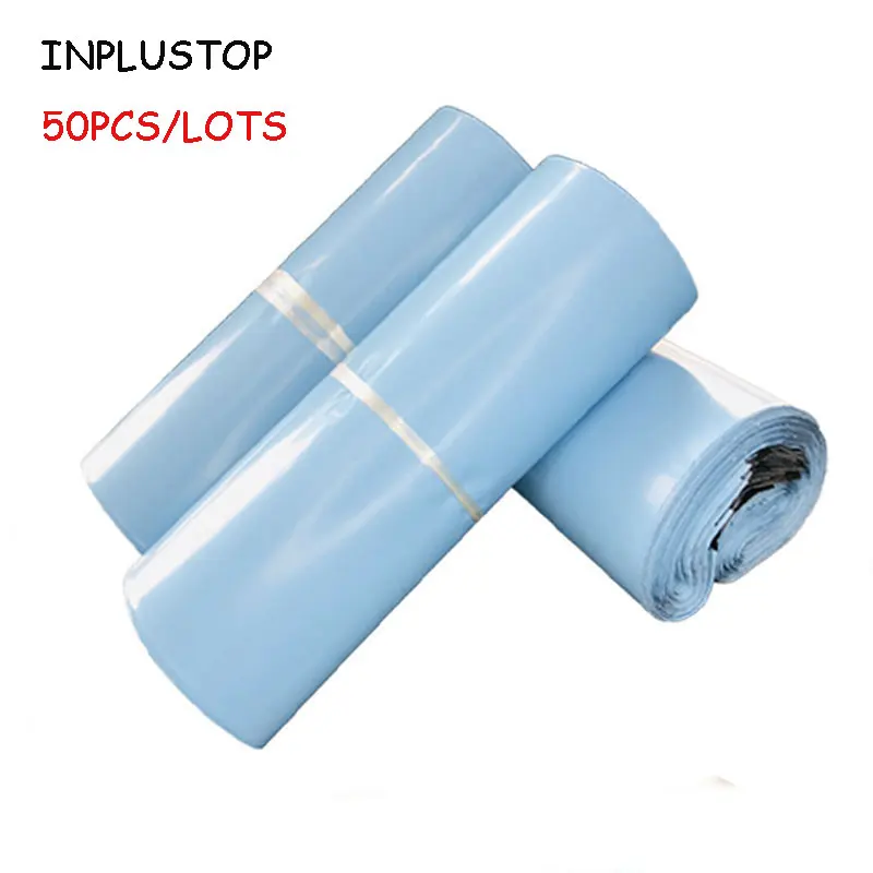 Blue-Color-Thicken-Courier-Packaging-Bag-50Pcs-lots-PE-Plastic-Clothing ...