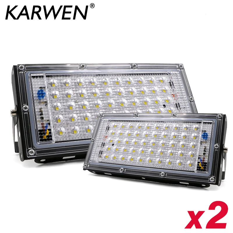 2PCS LED Flood Light 50W 220V 240V Floodlight streetIP65 Waterproof ...