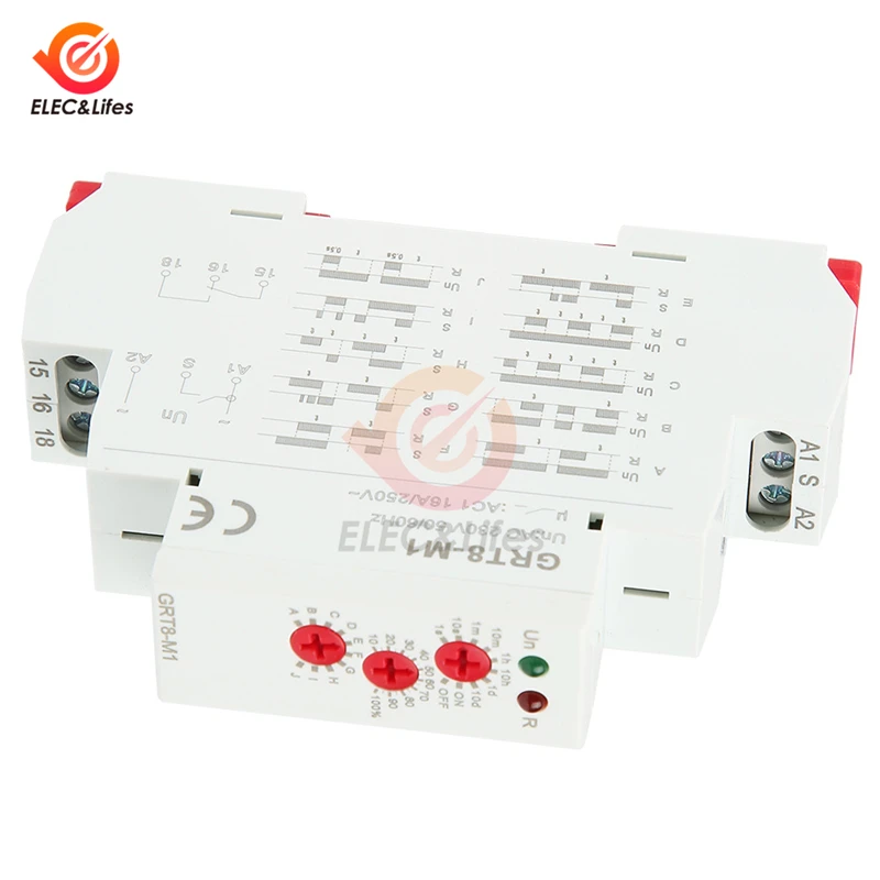 Ac Relay 16A Multifunction Time Relay (AC/DC 12V-240V) - 10 Timer Modes ...