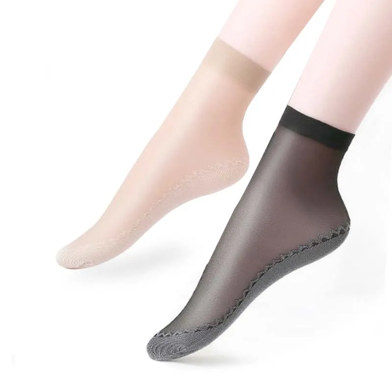 Velvet Silk Socks Cotton Sole | Women Socks Silk Cotton | Silk Socks ...