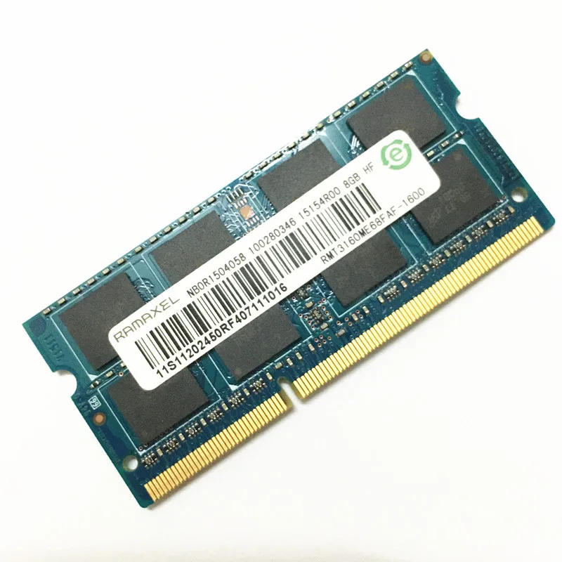RAMAXEL original DDR3 RAMS 8GB 2RX8 PC3L-12800S-11 DDR3 1600MHZ ...
