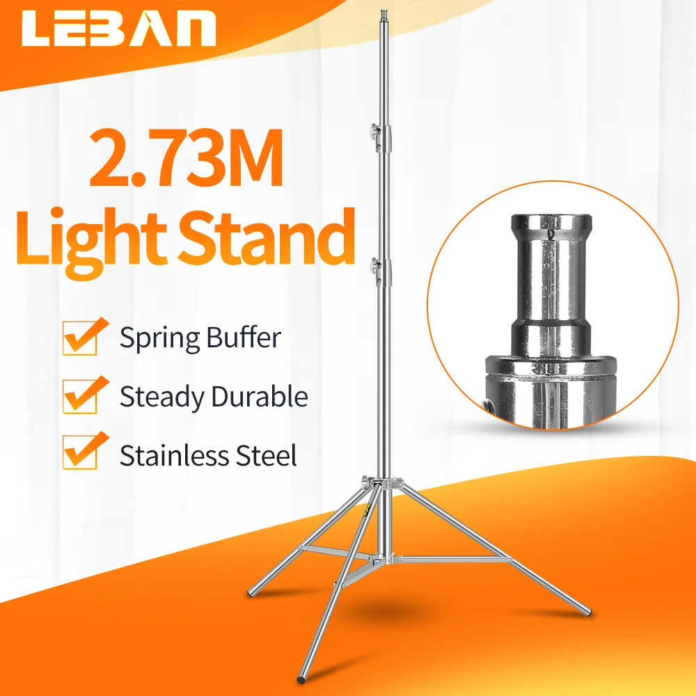 Stainless Steel 2.73M Heavy Duty Light Stand Tripod with for Photo ...