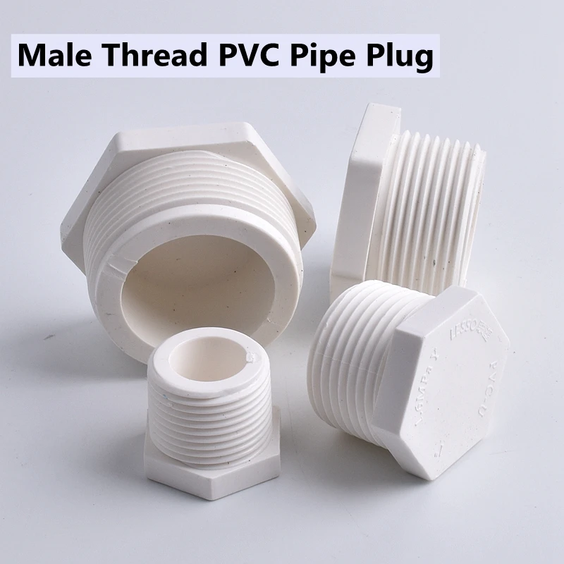 2-20pcs/lot 1/2"-2" Inch Male Thread Pvc Pipe Plug Micro Irrigation ...