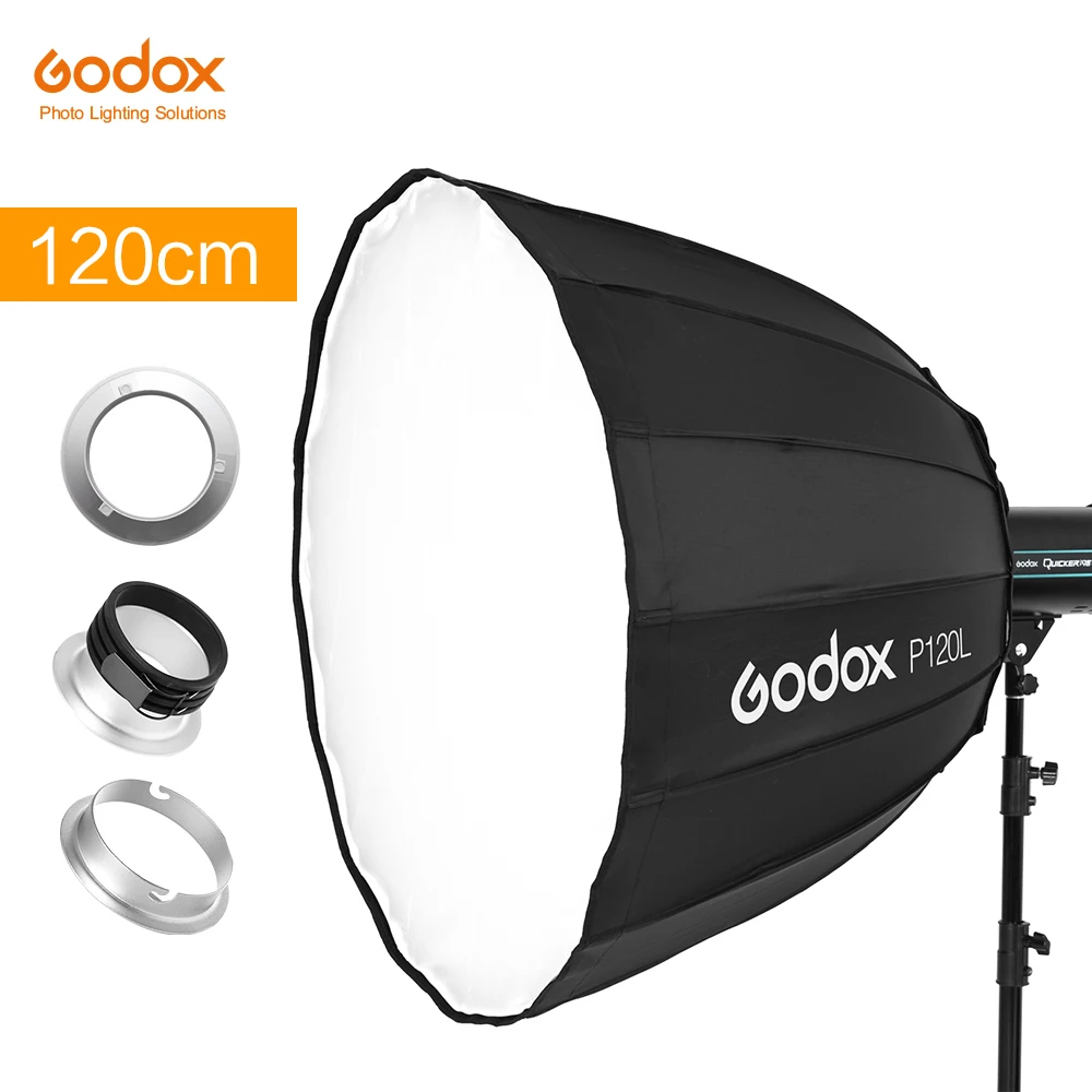 Godox-Deep-Parabolic-Bowens-Profoto-Elinchrom-Mount-Softbox-P120L-120CM ...
