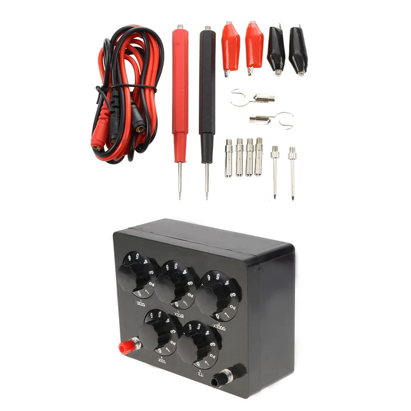 1Pcs-Black-Resistance-Box-Iron-Variable-Decade-Resistor-0-9999-9-Ohm ...