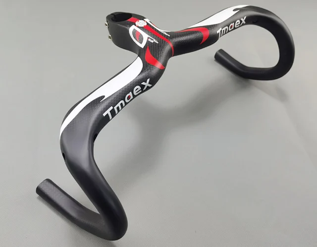 Cycling Carbon handlebar Integrated Handlebar Road Bike Handle Bars 3k ...