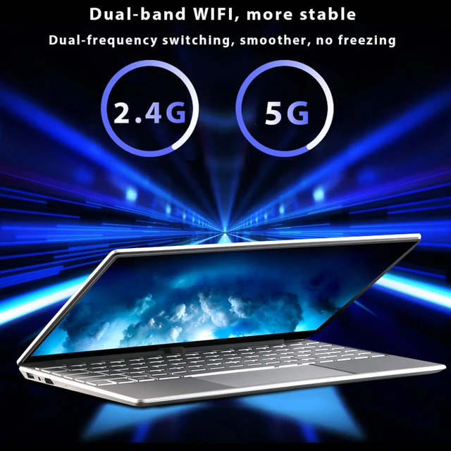 Max RAM 32GB Rom 2TB SSD Ultrabook Gaming Laptop Computer 2.4G/5.0G ...