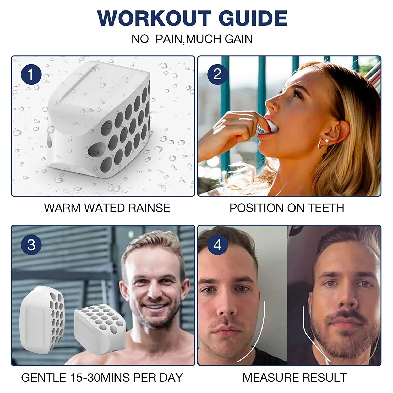 Appareil massage manuel,Boule d'exercice de mâchoire 50lb,levage du ...