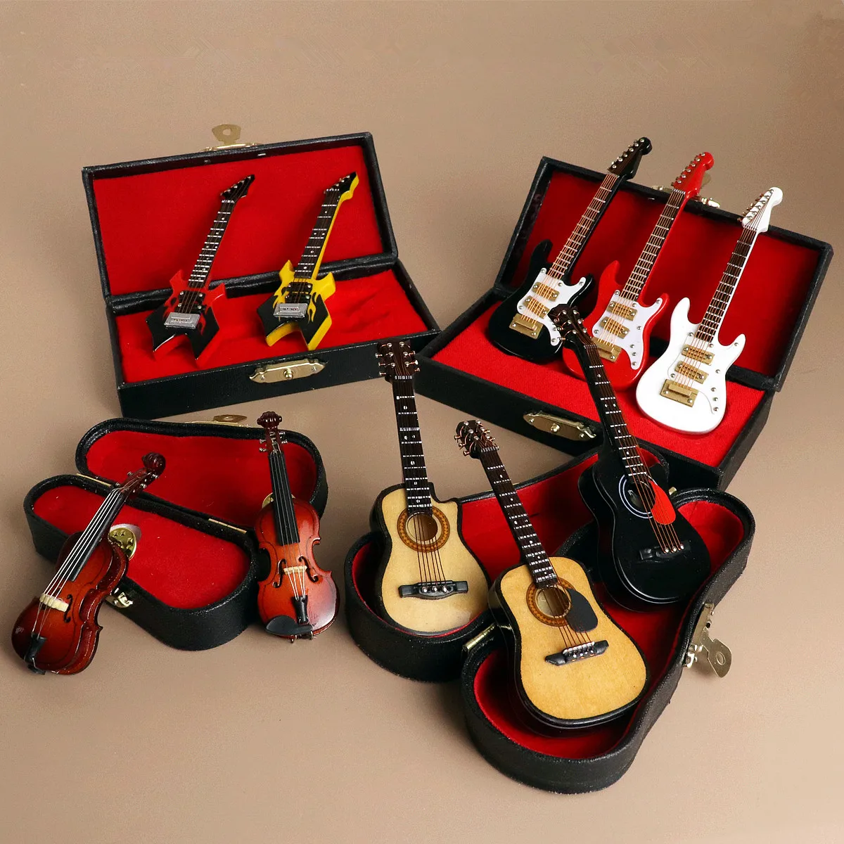 Miniature Guitar Mini Musical Instruments Replica Mini Electric Bass ...