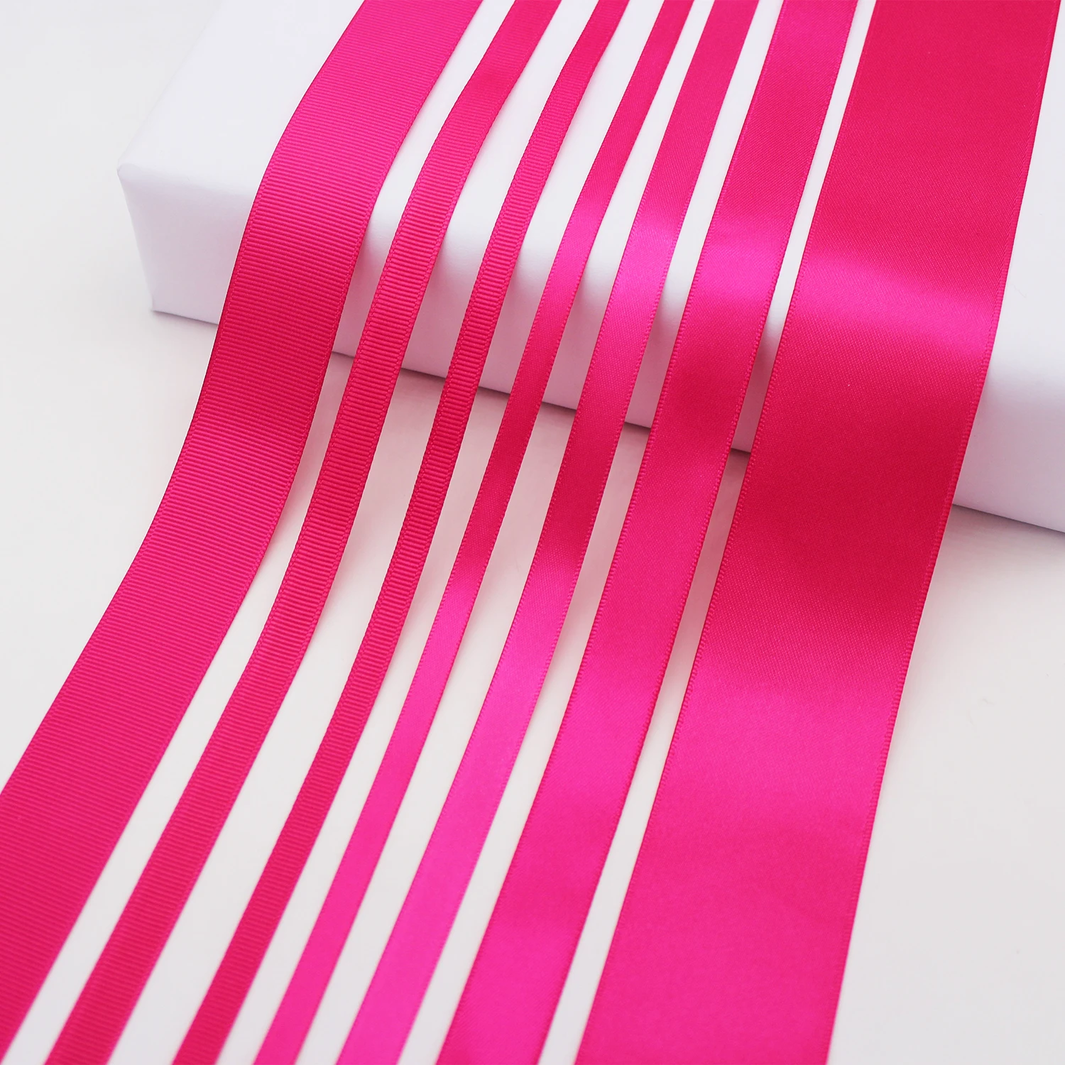 5-Meter-Lot-Azalea-Color-Double-Face-Satin-Ribbon-Pink-Red-Grosgrain ...