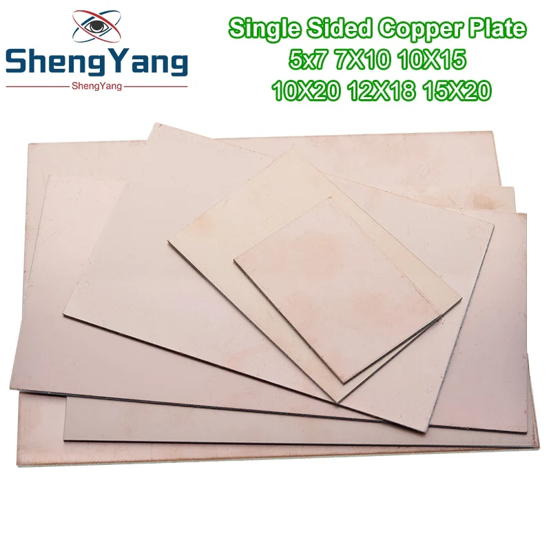 Pcb Fr4 5x7 7x10 10x15 10x20 15x20 12x18, Plaque Plaquée En Cuivre ...