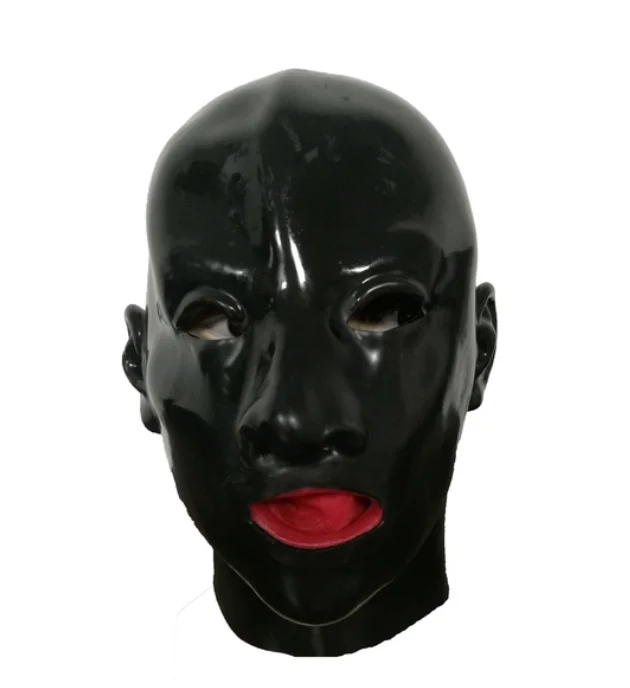 Free Shipping ! Latex Mask Fetish Unisex Rubber Hood Sm Mask Anatomical ...