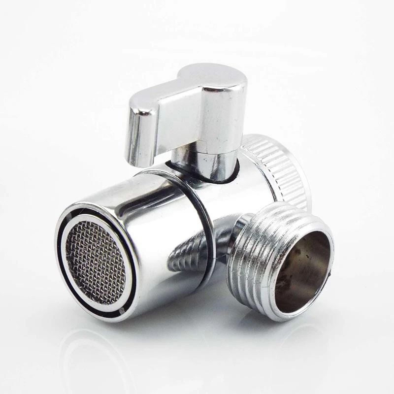 3 Way Tee Faucet Adapter Connector Shower Head Diverter Valve Switch ...