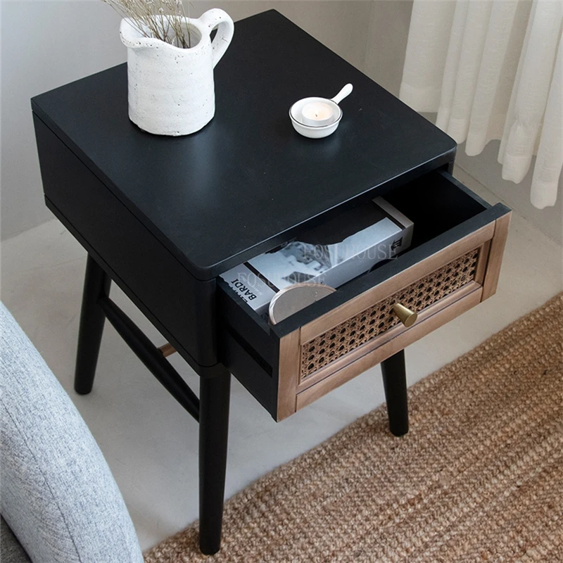Modern Black Bedside Table