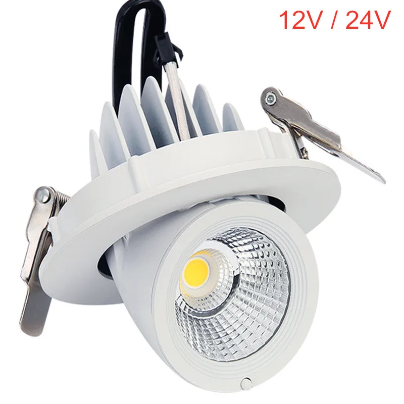 AC-DC-12V-24V-360-Angle-Rotatable-LED-COB-Recessed-Downlight-10W-15W ...