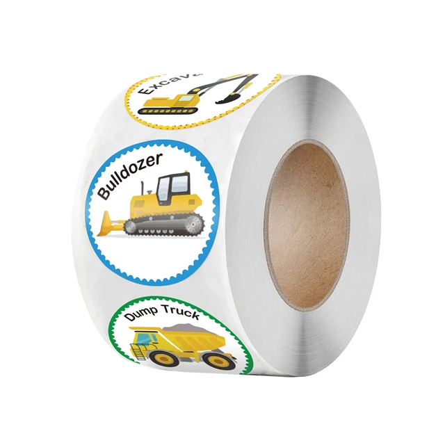 50-500pcs 8 Designs Kids Sticker Train Bus Sticker Cute Transportation ...