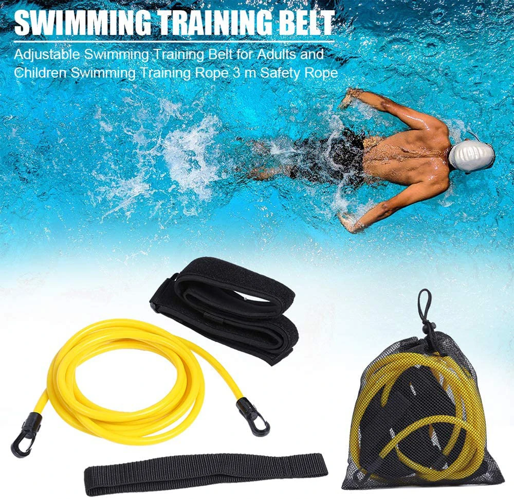 4M-Swim-Trainer-Belt-Swimming-Training-Safe-Rubber-Tube-Elastic-Pull ...