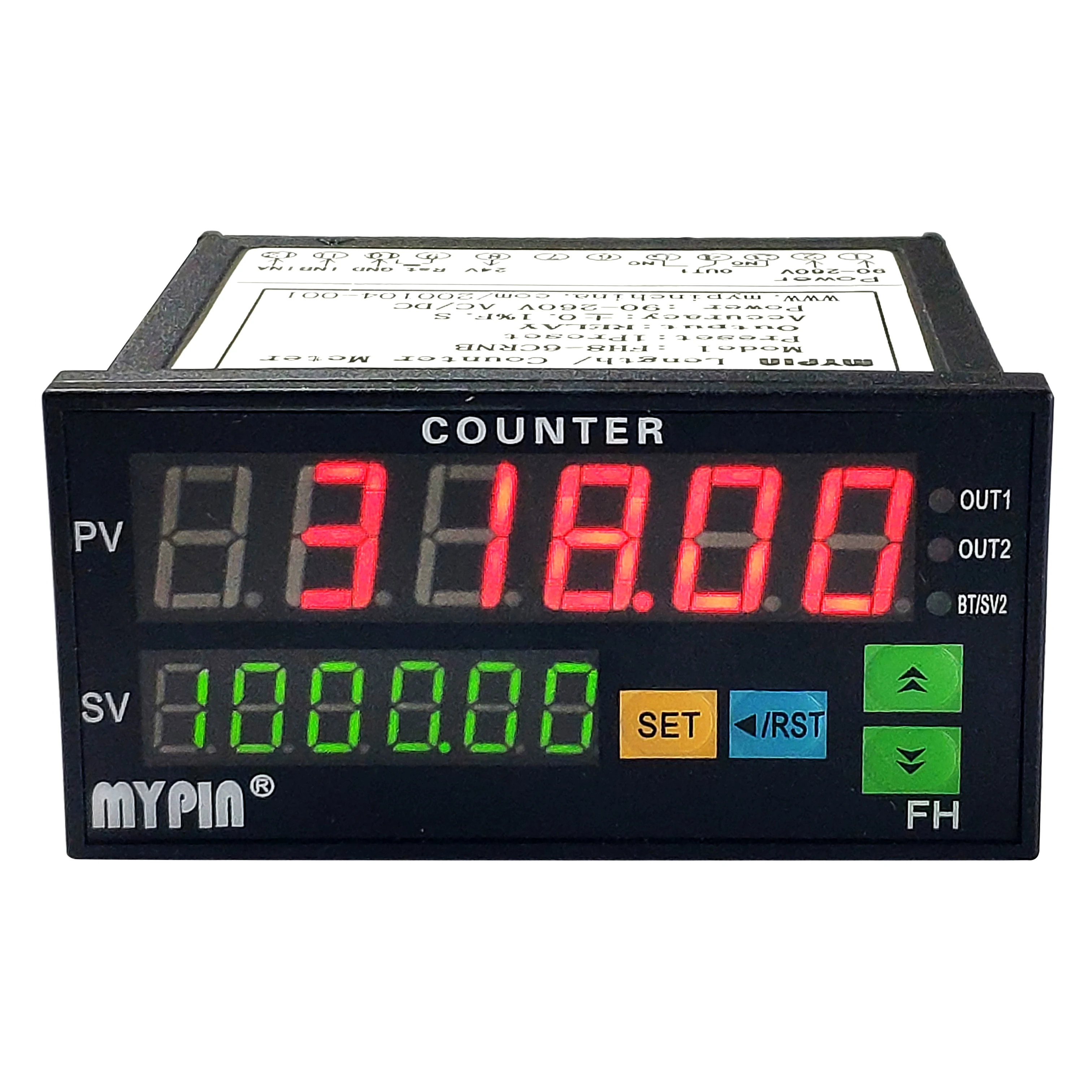 Digital Counter Mini Length Batch Meter 1 Preset Relay Output Practical ...