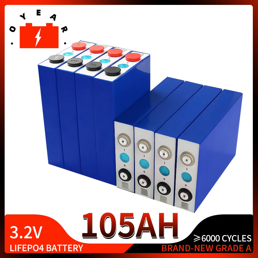 Grade A New 3.2v 105ah Lifepo4 Battery Cell 12v 24v 36v 48v 105ah 100ah ...