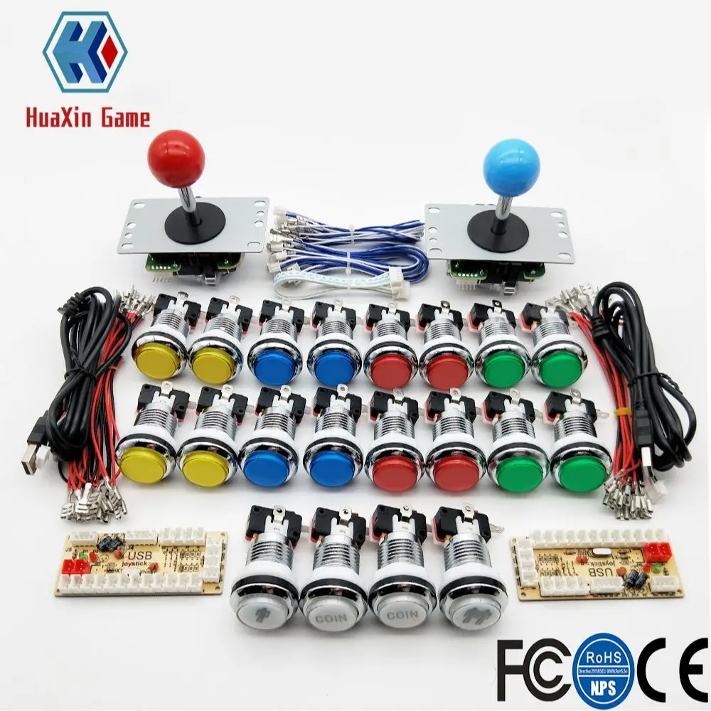 Zero Delay Arcade cabinet DIY Kit for 5V LED Chrome Push Button Copy ...