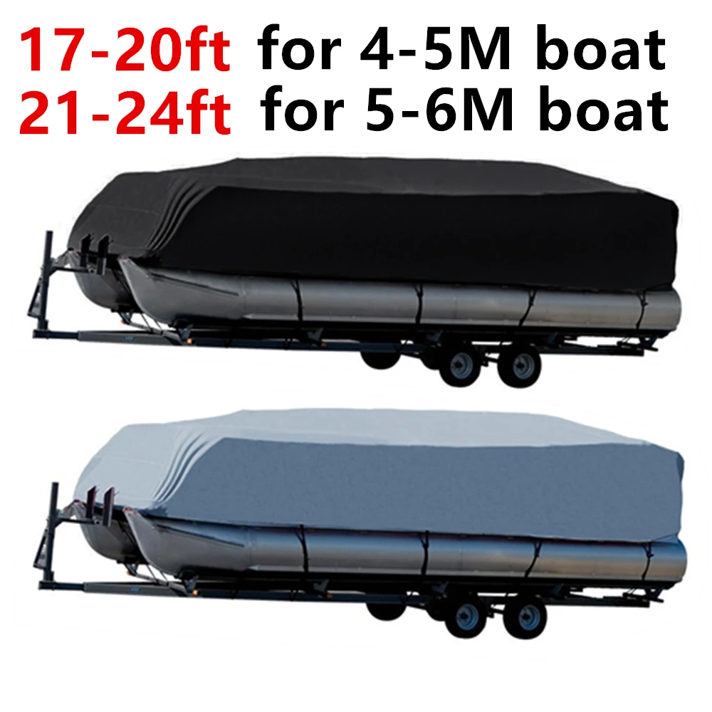 14-24ft Rubber Dinghy Pontoon Boat Covers 201D Water Rain Proof ...