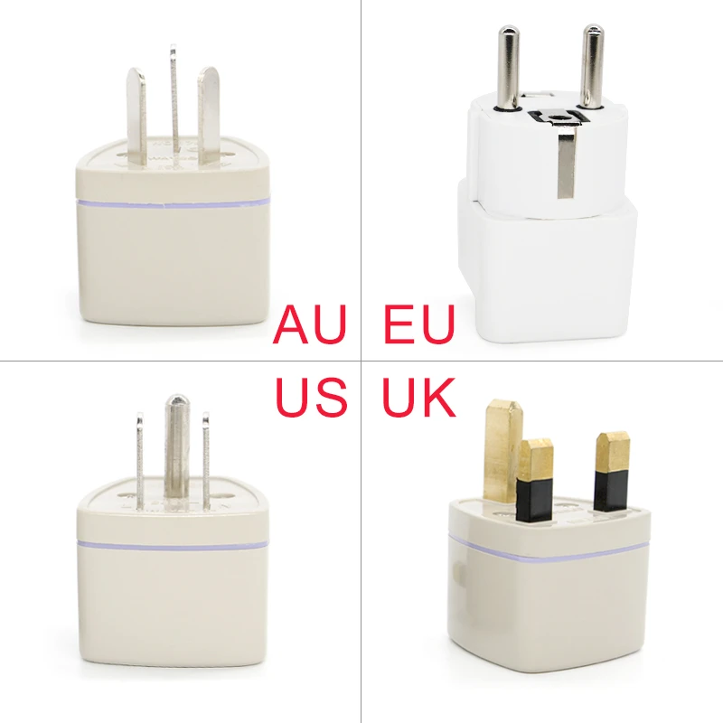 1PC Universal Changeover plug UK US AU to EU AC Power Socket Plug Multi ...