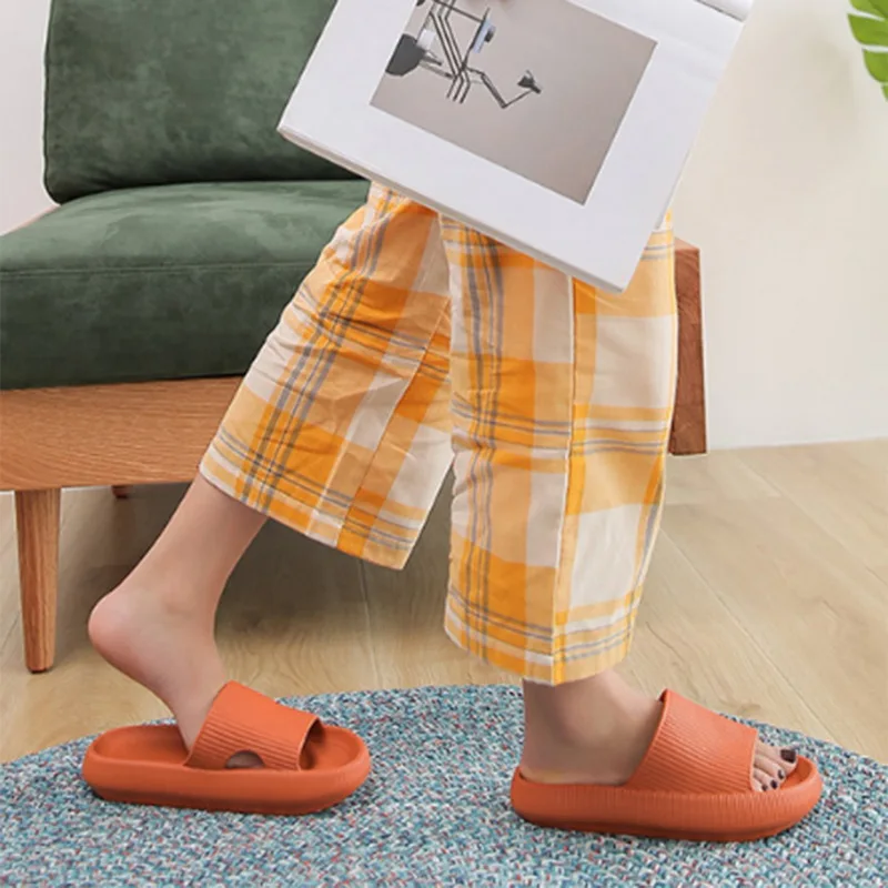 Chaussons,Pantoufles d'intérieur à semelle épaisse pour femmes ...