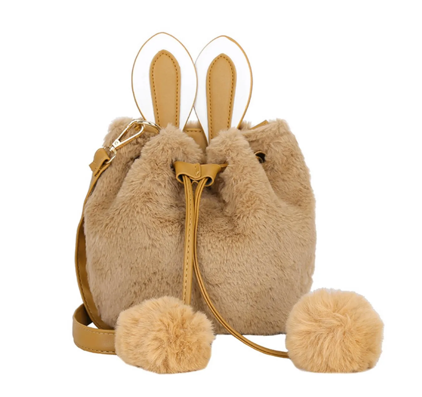 Crossbody Handbags Bags For Women Cute Rabbit Plush Creative Drawstring ...