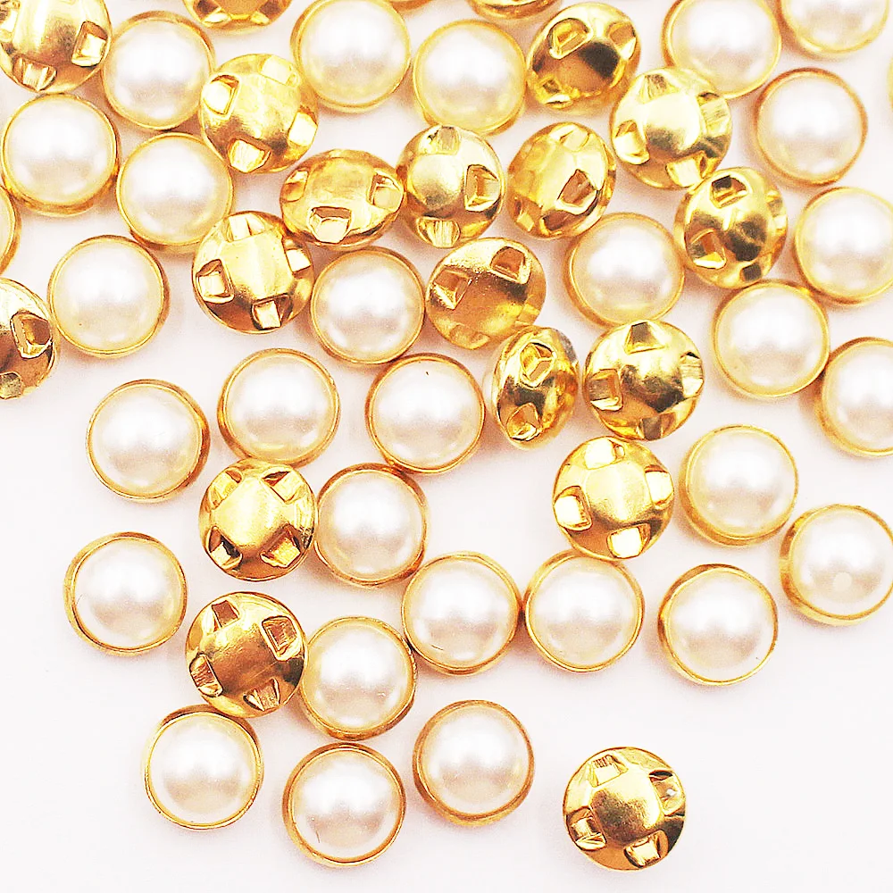Fabric Stitch Beads 6mm-12mm Gold Base Shine Crystals Pearls Strass ...