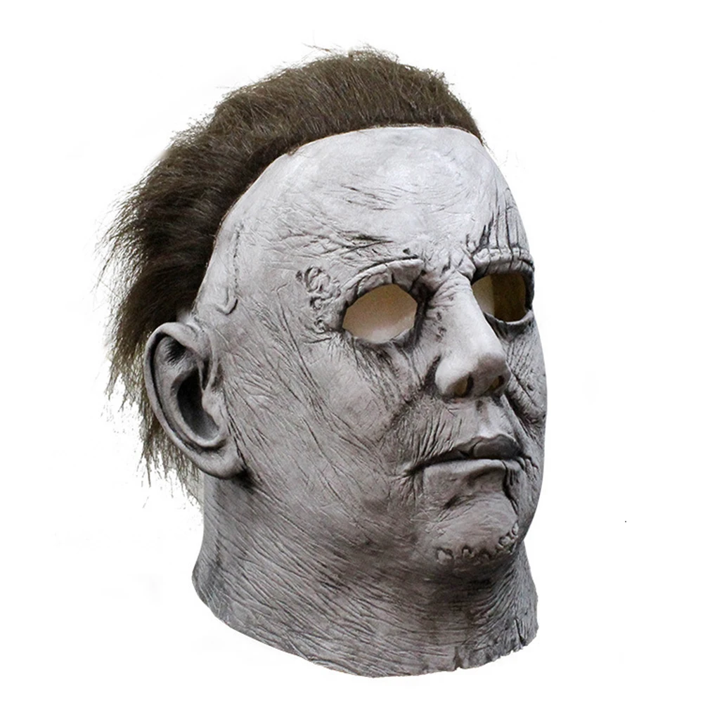 Halloween Michael Myers Mike Mel White Full Head Cosplay Mask ...