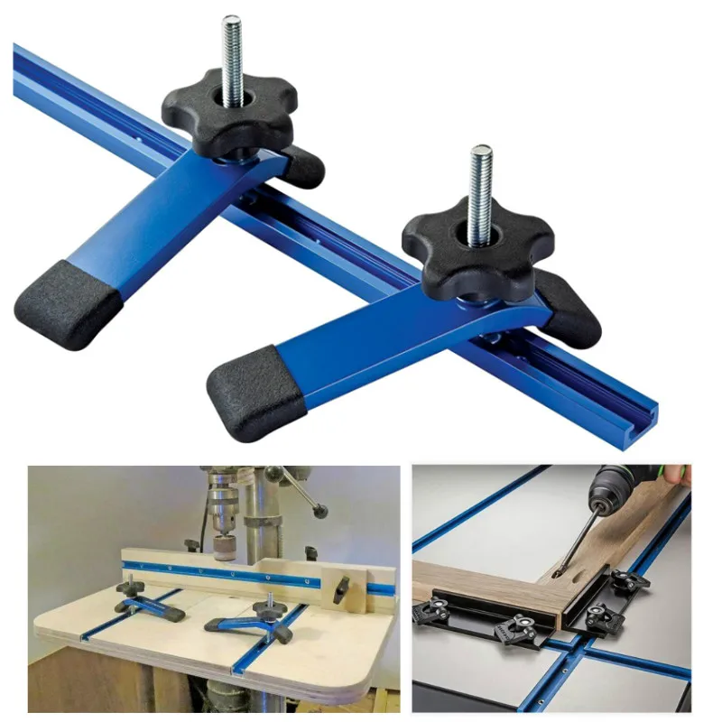 300-800MM-Woodworking-Chute-Rail-T-track-T-slot-Miter-Track-Jig-T-Screw ...