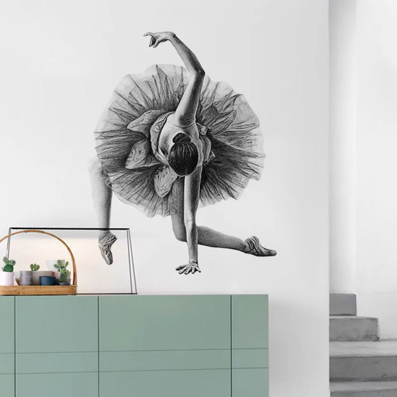 Ballet PVC Wall Sticker vsco Girl Room Decor Aesthetic Teenager Home ...