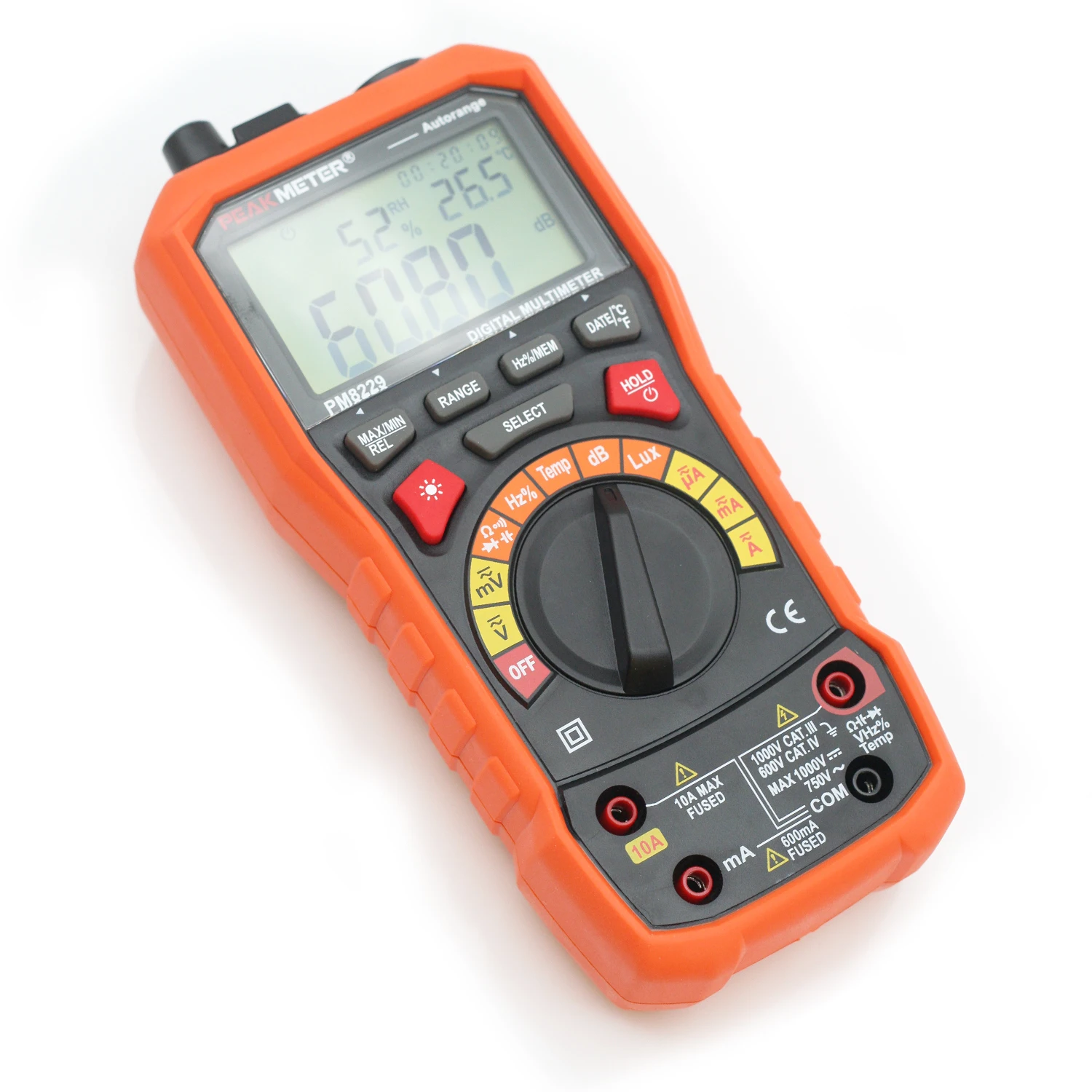 PEAKMETER PM8229 5 in 1 Auto Digital Multimeter With Multi-function Lux ...