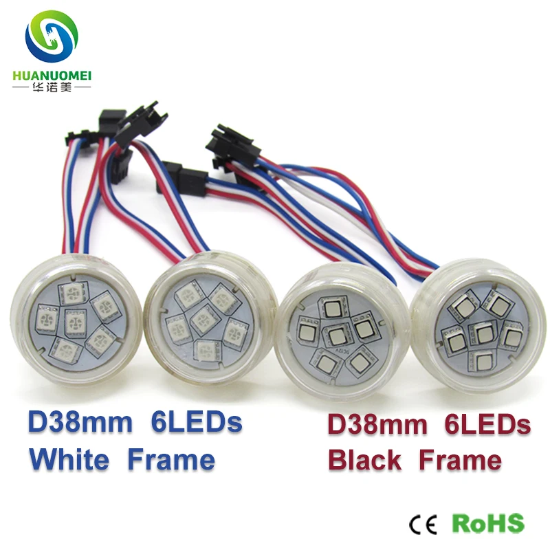 Módulo de luz de píxel RGB 12V UCS1903 38mm LED SMD 5050 6LED bombilla ...