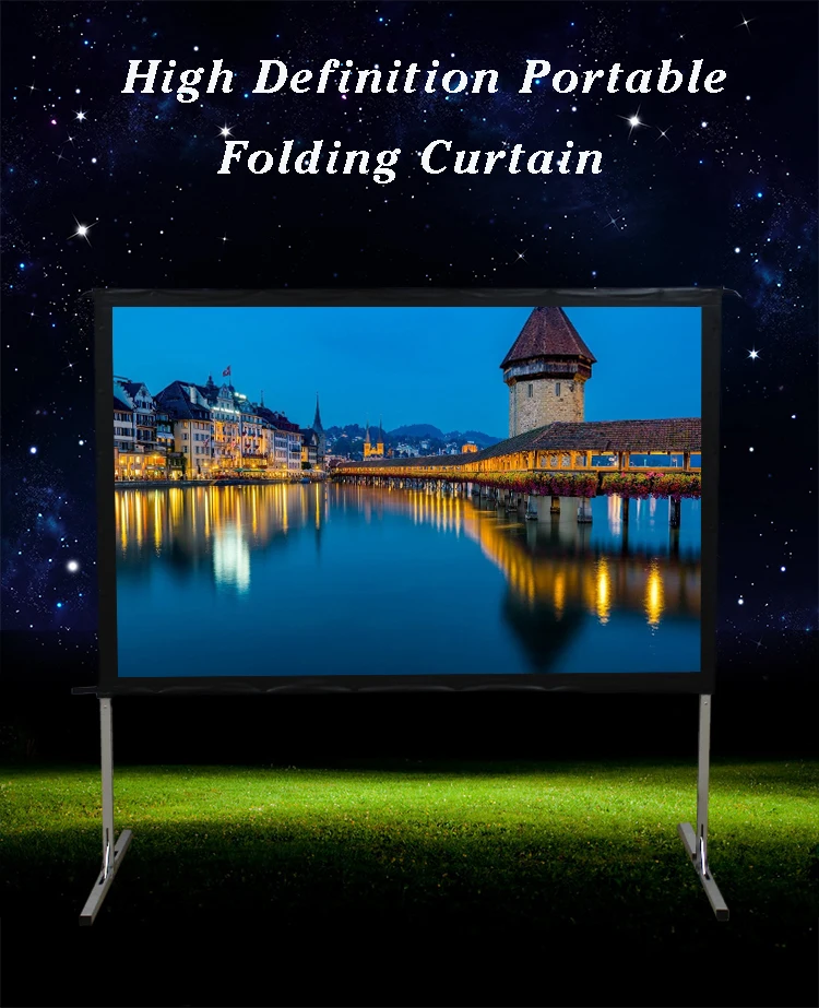 Pantalla de proyección portátil de plegado rápido para exteriores o ...