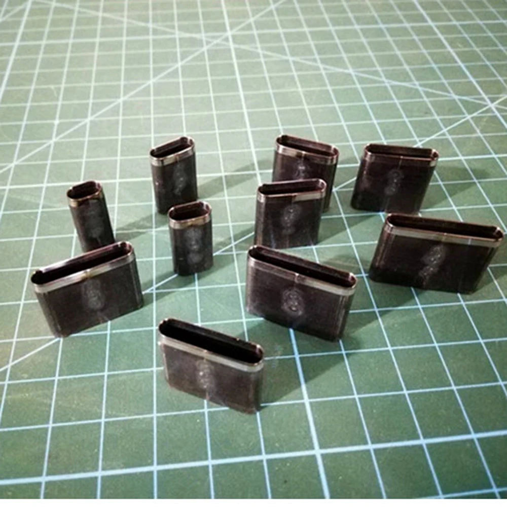 DIY leather craft oval punch tool customized size metal hollowed punch ...