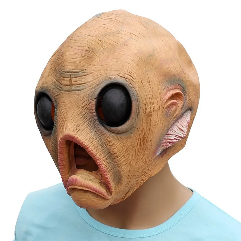 Halloween Alien Breathable Full Face Head Masquerade Scary Cosplay Mask ...
