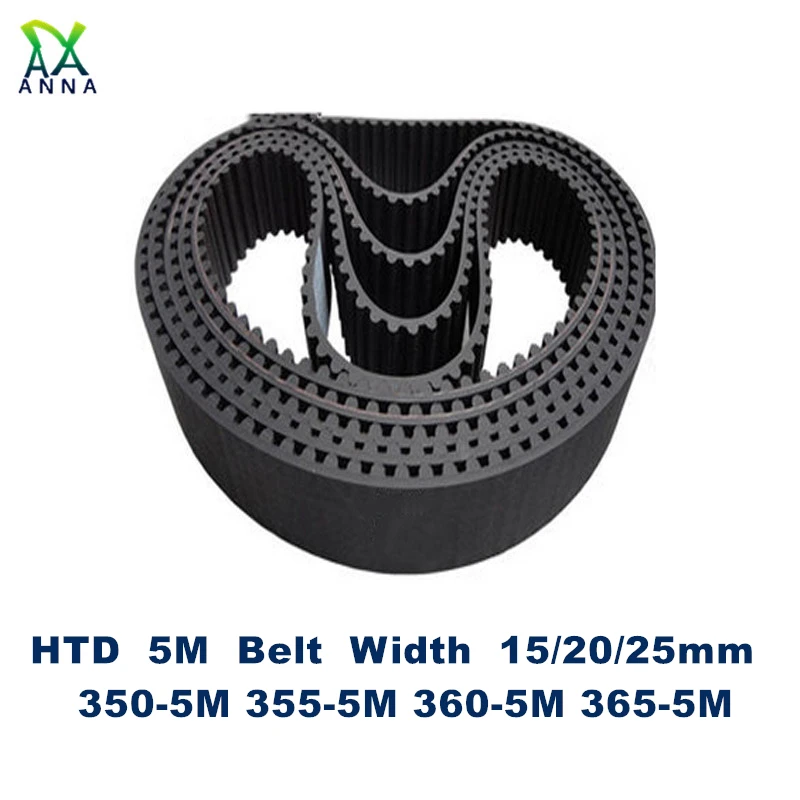 Htd 5m Timing Belt C=350/355/360/365 Width 15/20/25mm Teeth 70 71 72 73 Htd5m Synchronous Belt ...