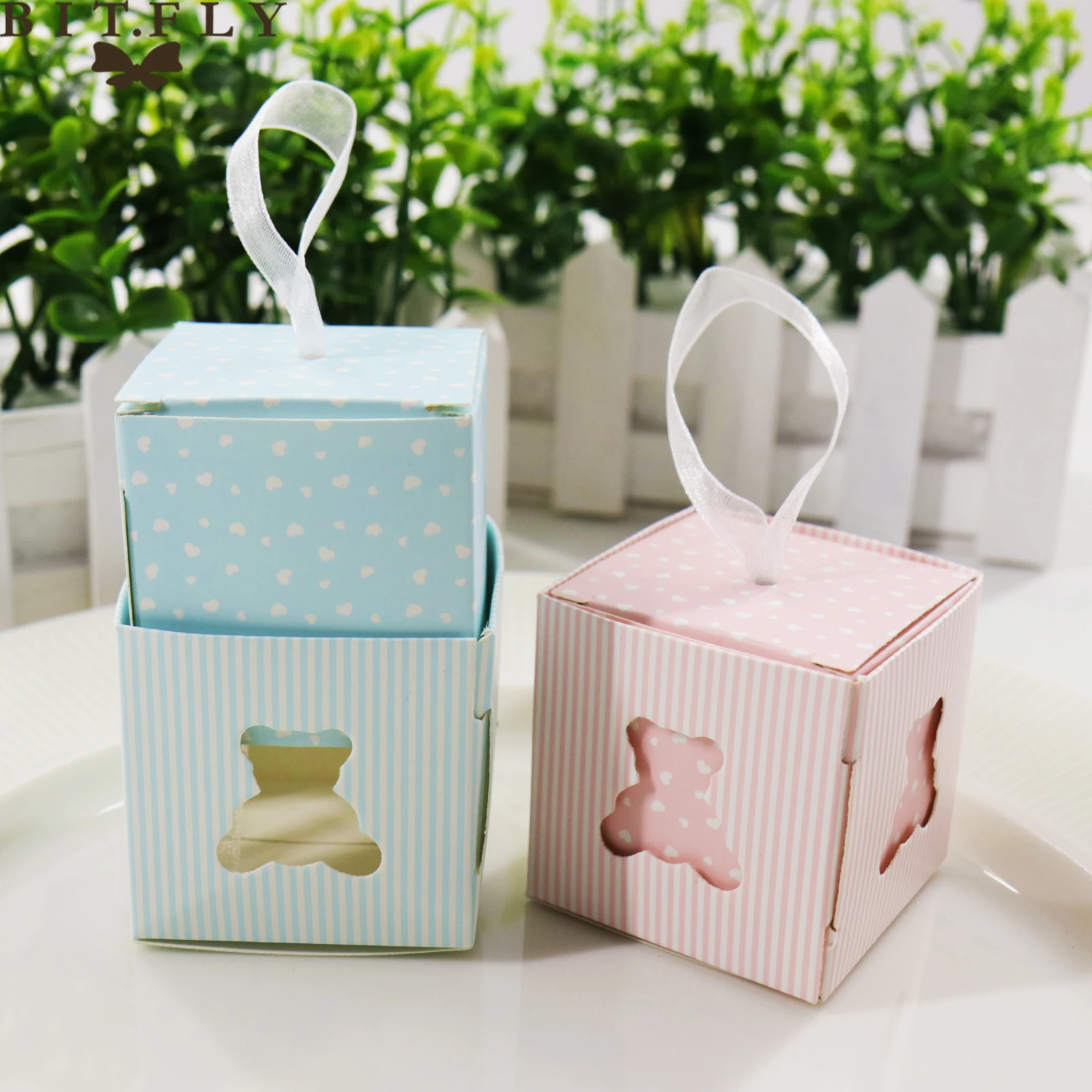 Bit.fly 10pcs/lot Cute Bear Candy Gift Box Wedding Birthday Party ...