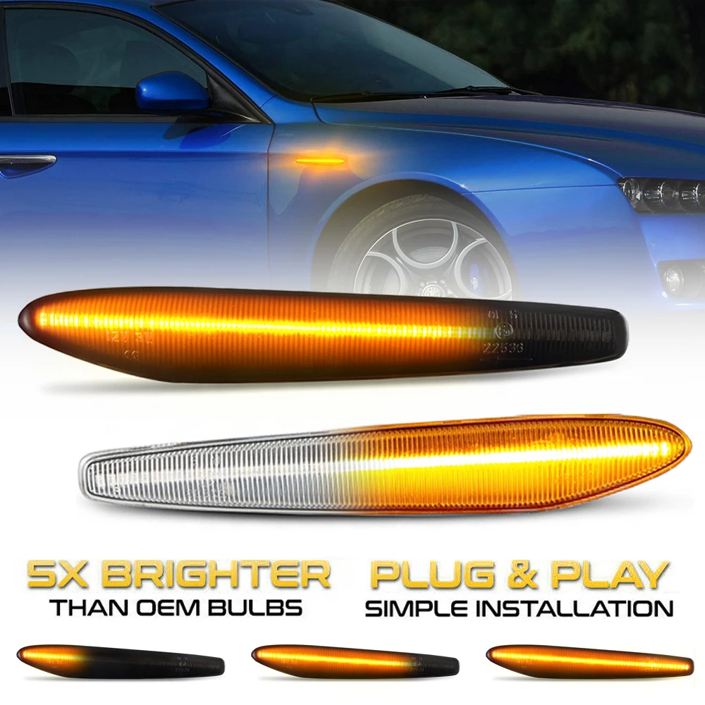 2pcs Led Dynamic Side Marker Lights Arrow Turn Signal Blinker Lamps For ...