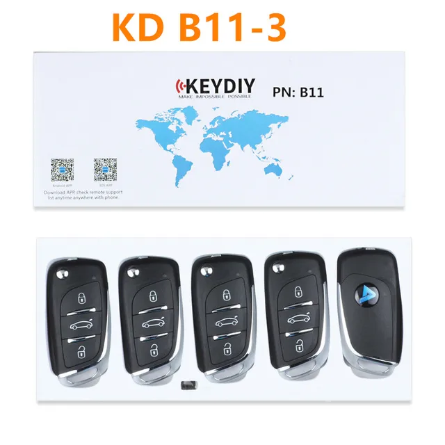 Keydiy – clé télécommande universelle série B, KD B11, 2 boutons, 3 ...
