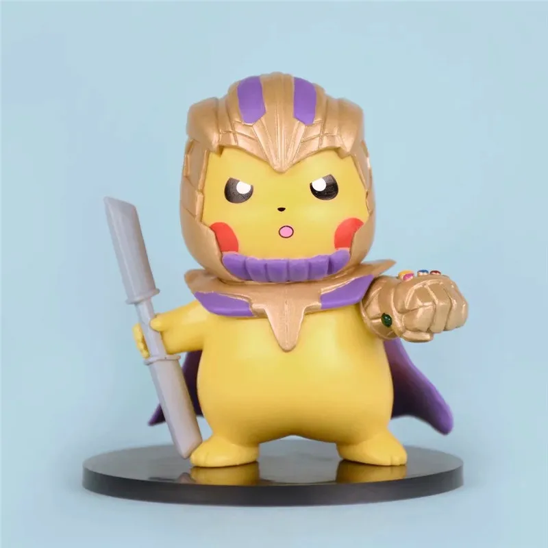 Marvel Pika Cosplay Thanos Hulk Thor Ironman pokemones Figure Toys ...