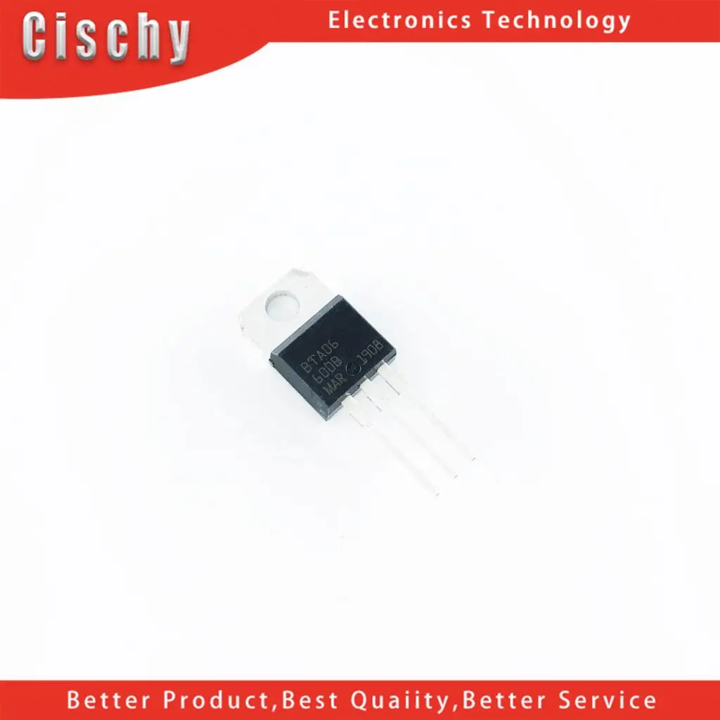 10PCS/LOT BTA06 600B BTA06 BTA06 600 TO 220 Triacs 6 Amp 600 Volt ...