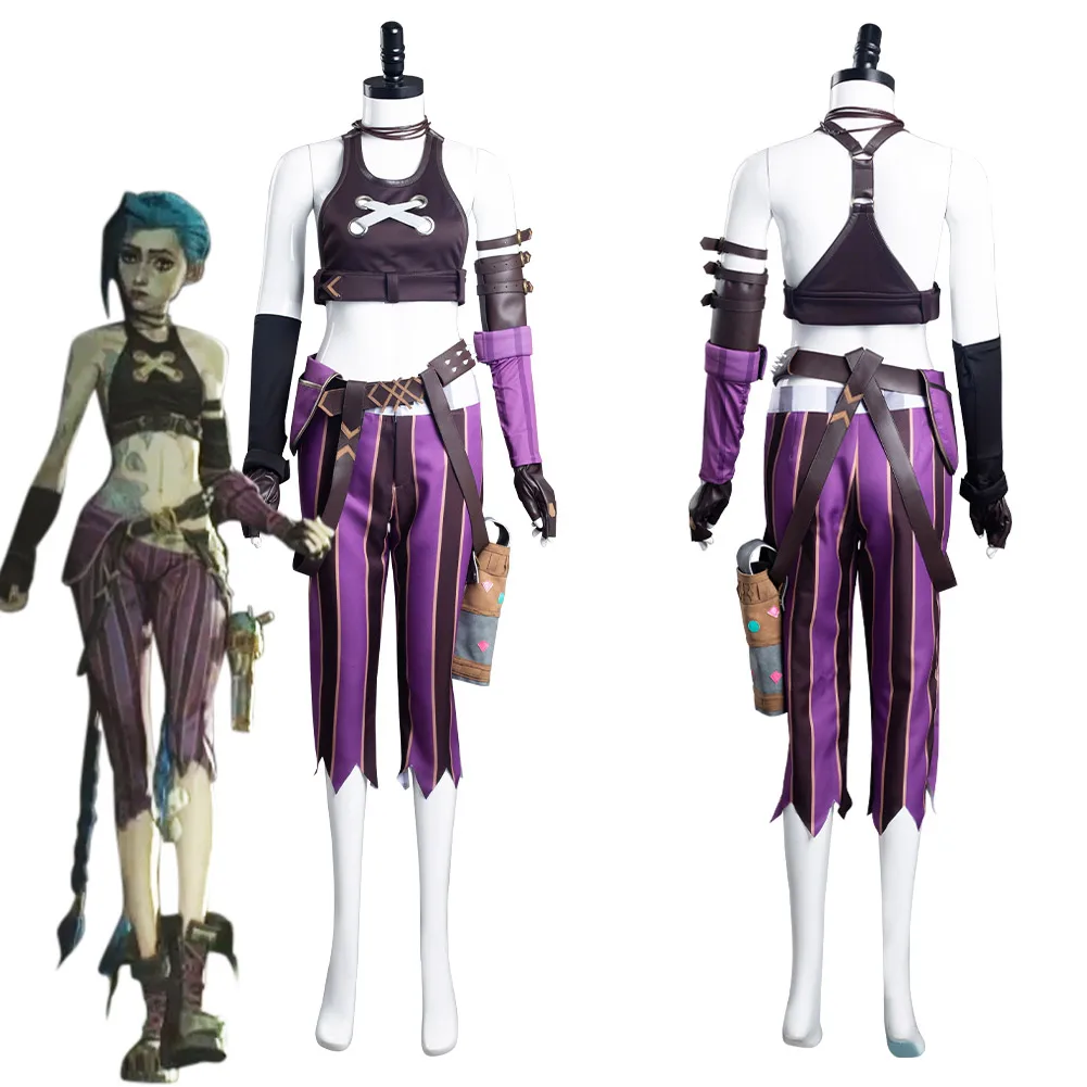 Game League Of Legends Jinx Uniform Cosplay Costume - AllCosplay.com